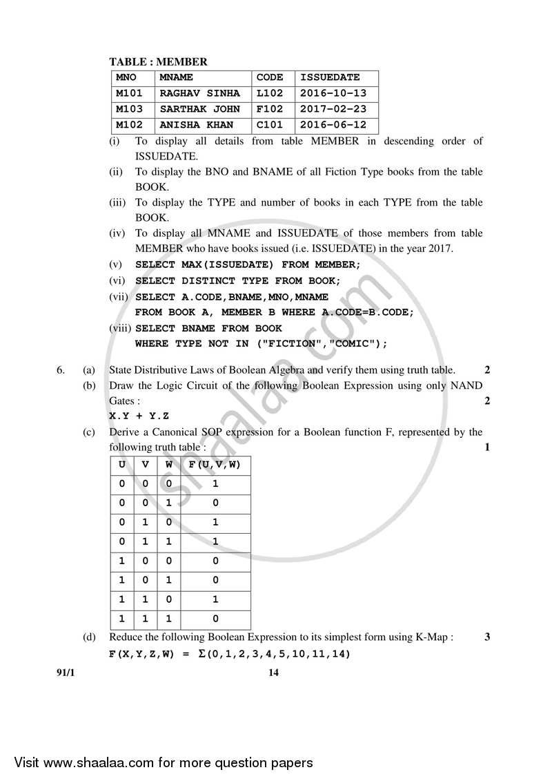 Computer Science Python 2016 2017 Science English Medium Class 12 Computer Science Python 2016 2017 Science English Medium Class 12