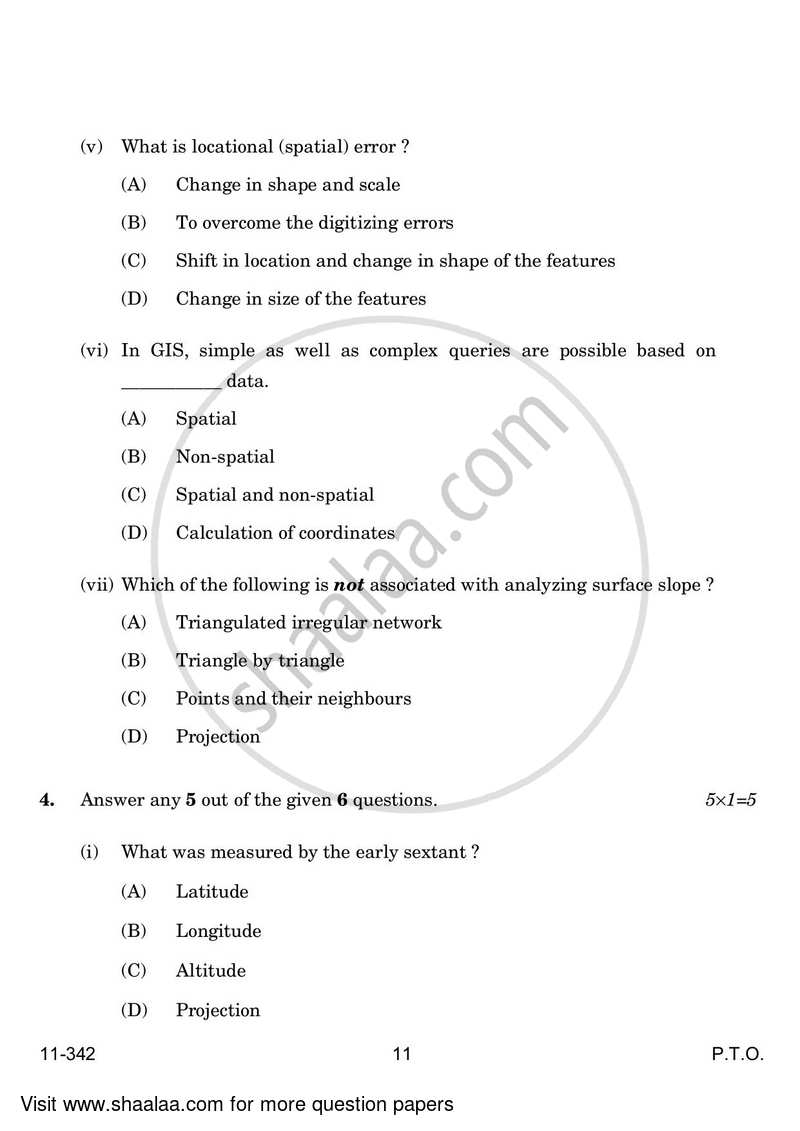 Geospatial Technology 2023-2024 CBSE (Vocational) Class 12 Set 4 ...