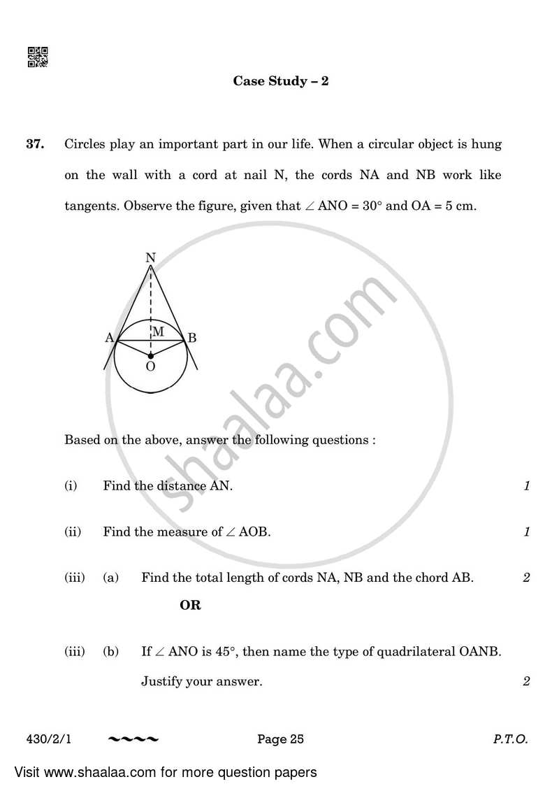 Mathematics 2022-2023 English Medium Class 10 Basic - 430/2/1 question paper with PDF download ...