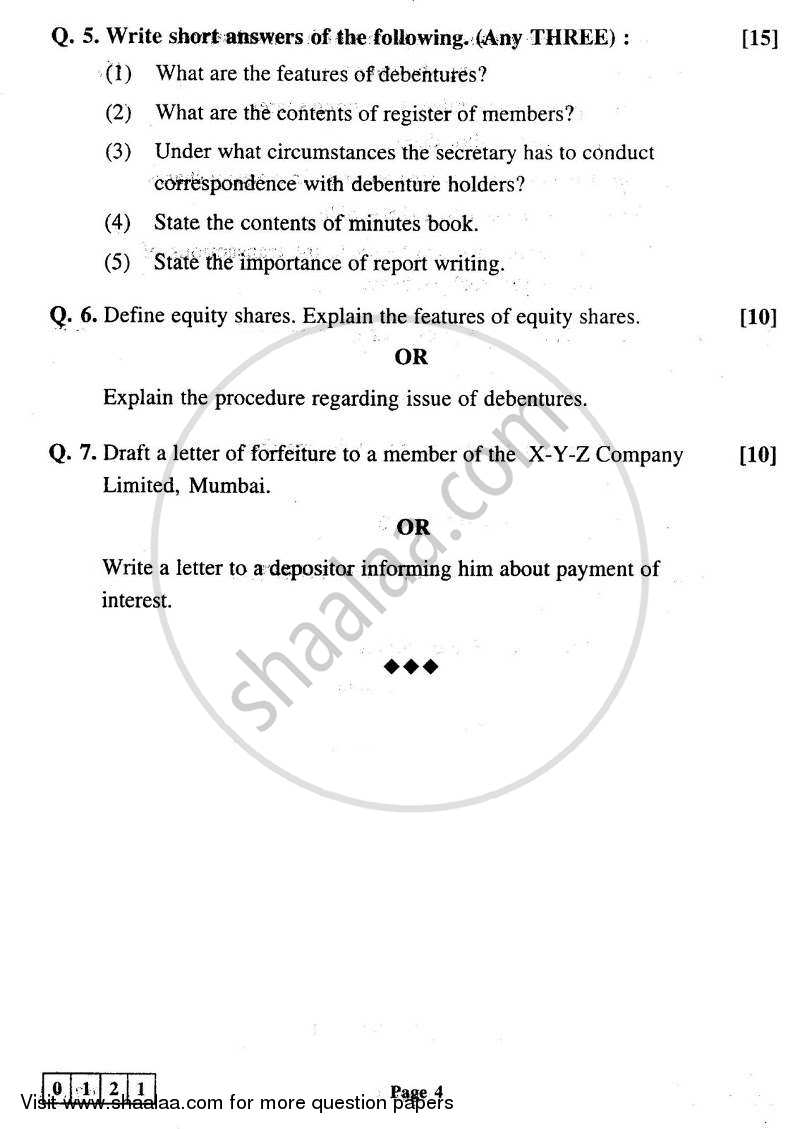 Secretarial Practice 2012-2013 HSC Commerce (English Medium) 12th ...
