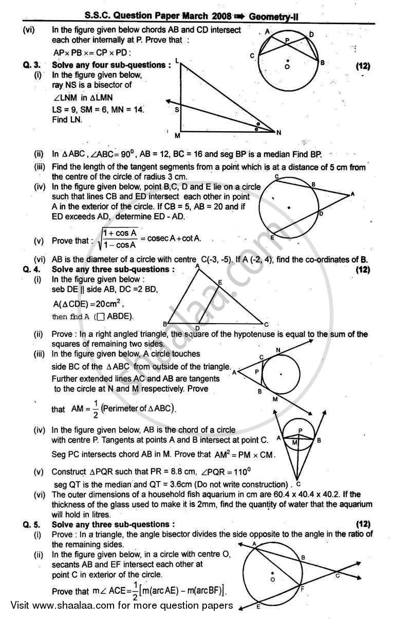 Balbharati Solutions For Mathematics 2 Geometry 10th Standard Ssc Www