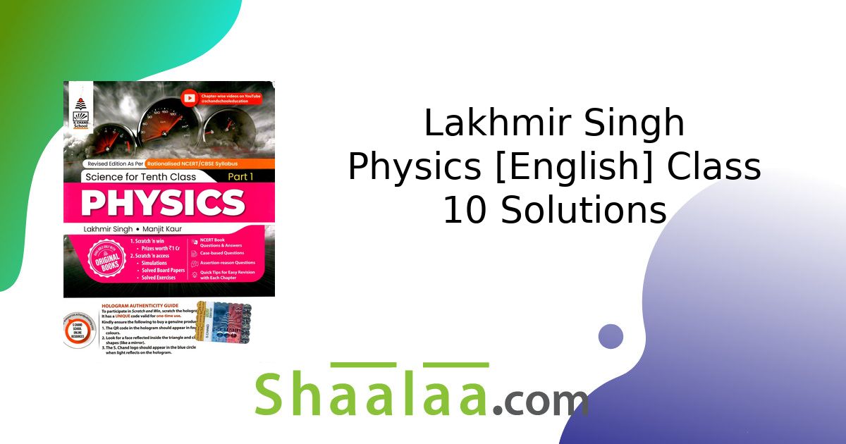 Lakhmir Singh solutions for Physics [English] Class 10 chapter 1 ...