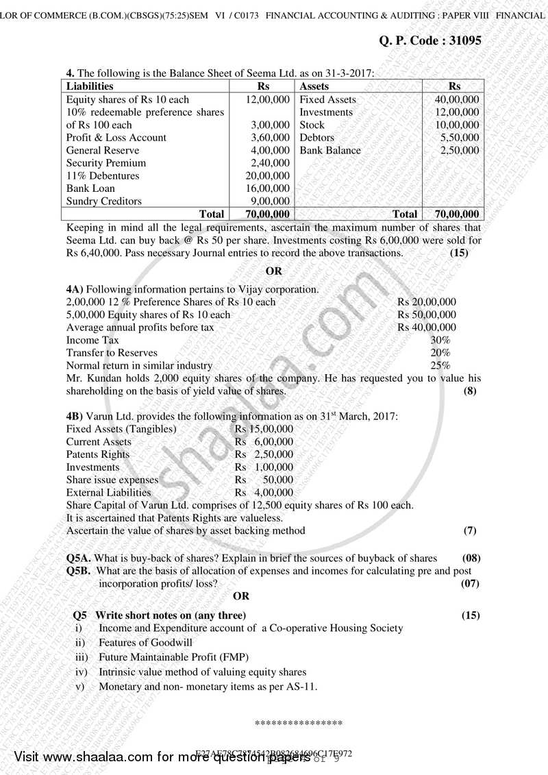 Financial Accounting (Financial Accounting and Auditing 8) 2017-2018 B ...