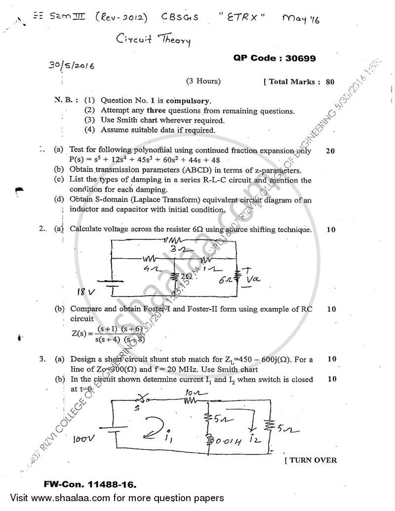 Basic Electrical Circuit Theory Pdf Circuit Diagram
