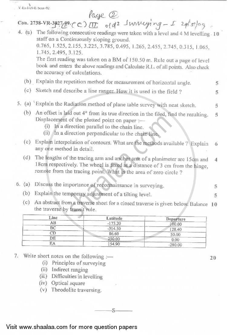 Surveying 1 2008-2009 BE Civil Engineering Semester 3 (SE Second Year ...