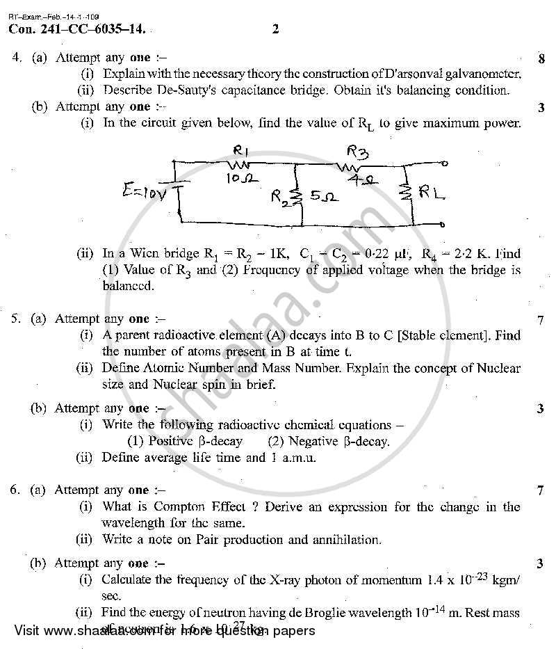 Physics 2 2013-2014 B.Sc Computer Science (IDOL) (Correspondence) 1st Year (FYBSc) question ...