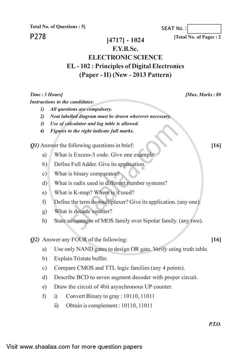 Principles of Digital Electronics 2014-2015 B.Sc Electronic Science ...